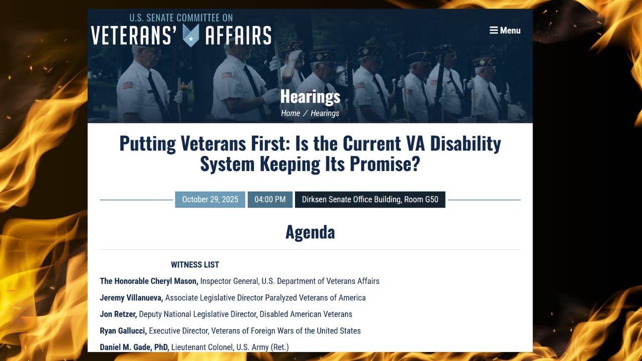 Senate Veterans Affairs - Fraud And VA Disability Compensation - YouTube