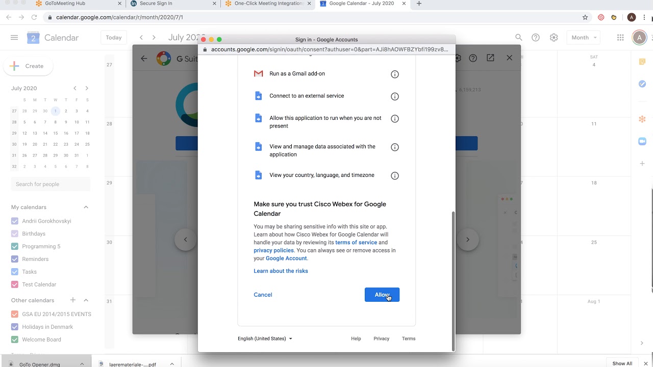 How to INSTALL CISCO WEBEX GSUITE Add on? - YouTube