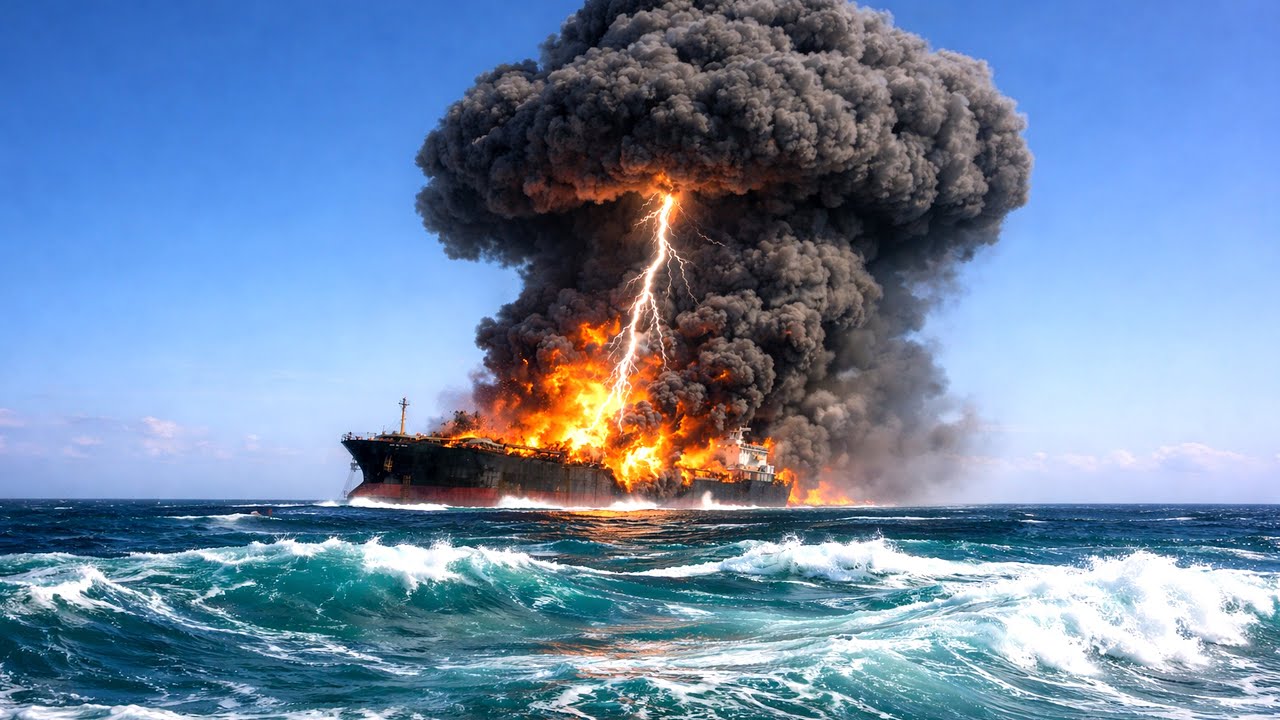 Oil Tanker Explosion at Sea | Real Maritime Disaster & SAR Rescue ...