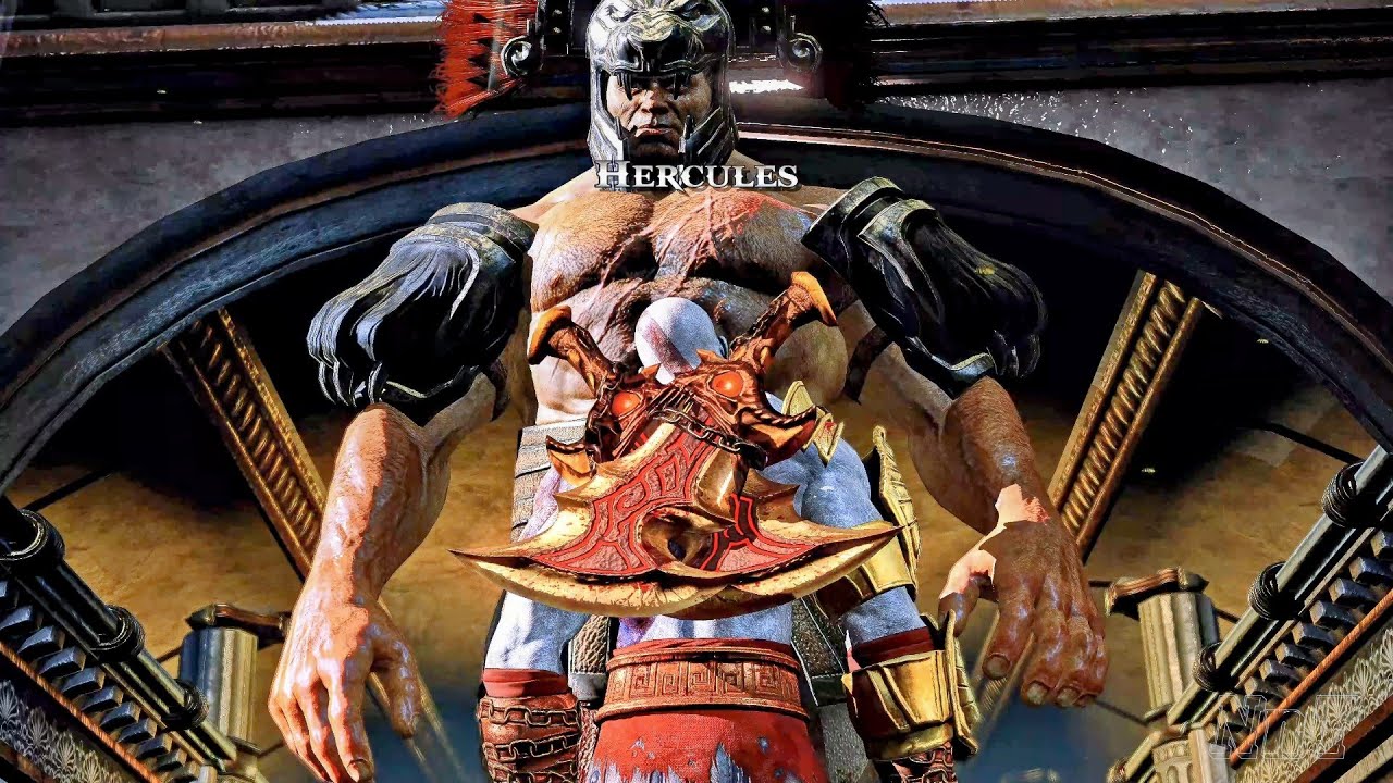 GOD OF WAR 3 REMASTERED: Blades of Athena VS. Hercules Boss - YouTube