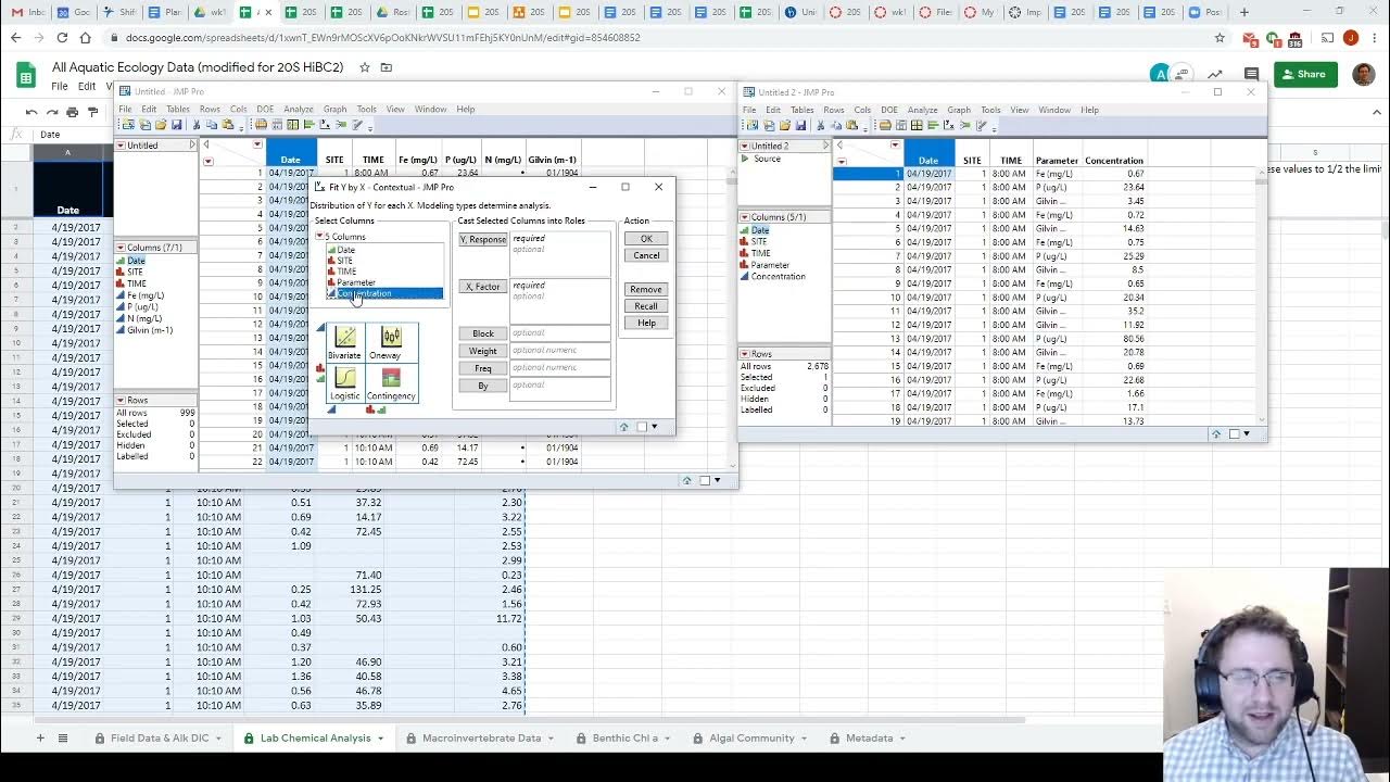 JMP Manipulating Data and Performing Tukeys HSD - YouTube