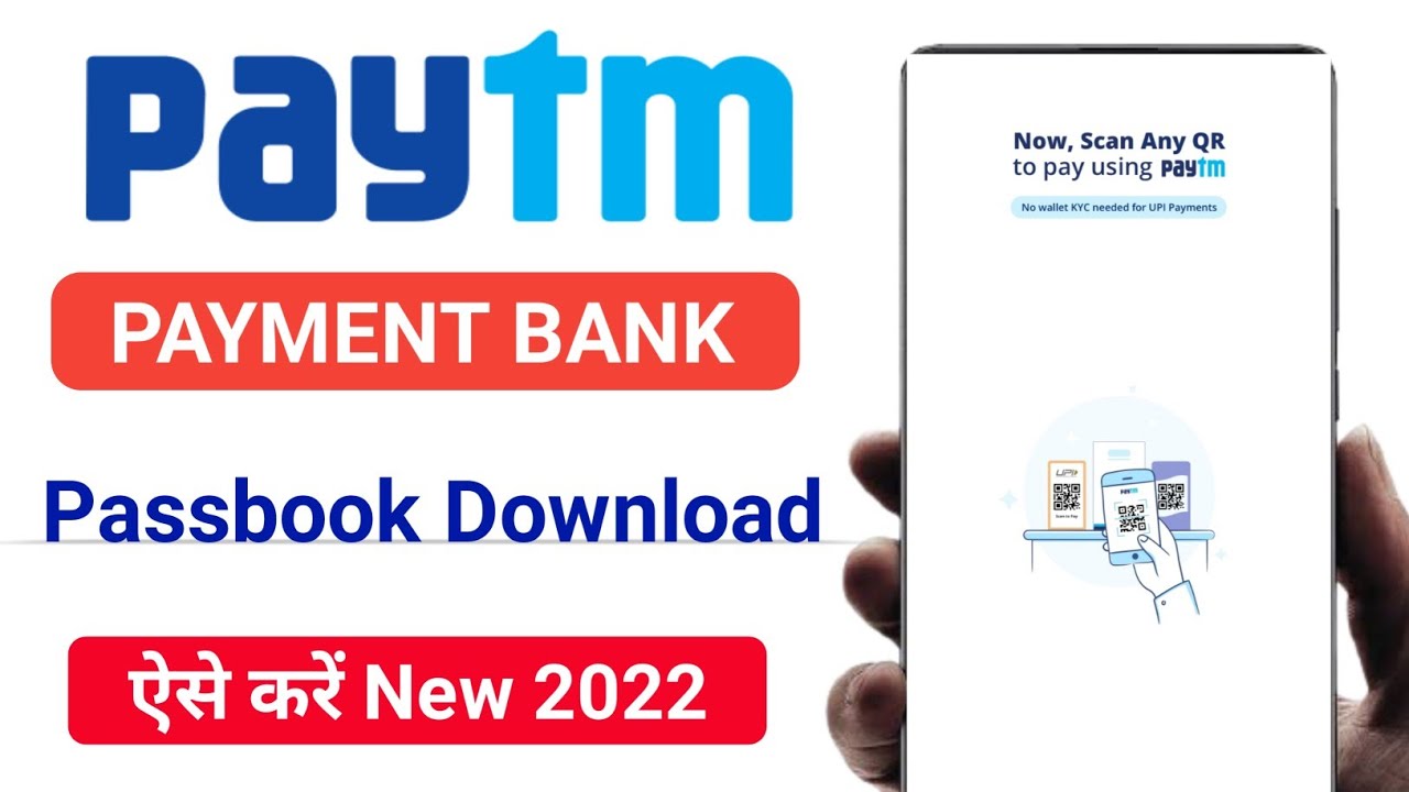 Paytm Payment Bank Passbook Download | How to download paytm payment ...