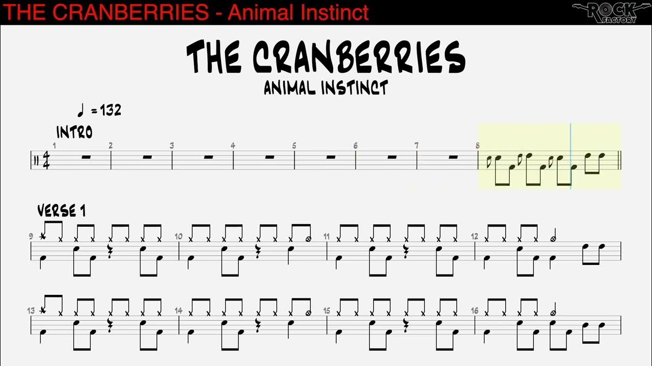 THE CRANBERRIES - Animal Instinct [DRUMLESS BACKING TRACK + SCORE ...