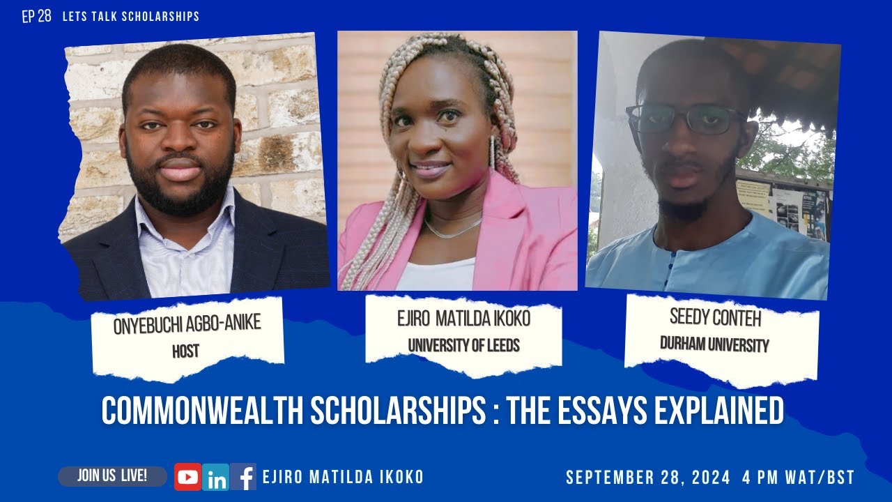 Commonwealth Scholarships: The Essays Explained - YouTube