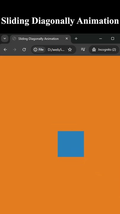 Sliding Diagonally Animation Tutorial With Html And Css Asmrcoding Relaxingcode Youtube