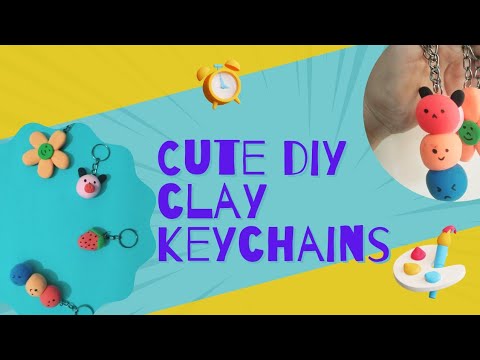 How to Make Cute Diy Clay Keychains | Cute Keychains with Clay - YouTube
