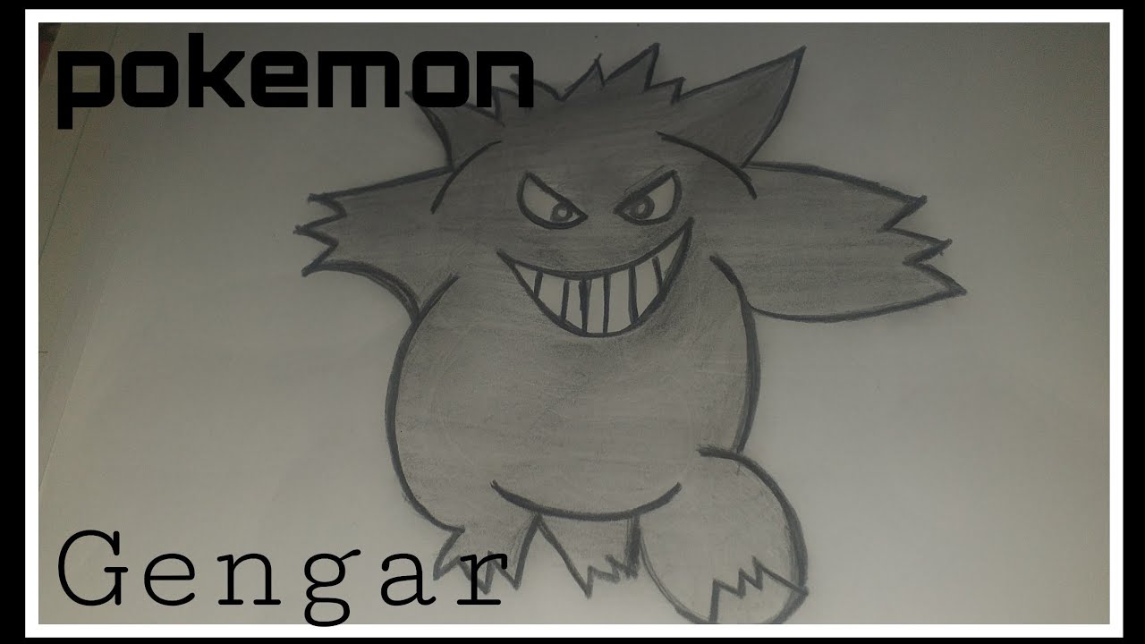 POKEMON DRAWING GENGAR | EASY DRAWING - YouTube