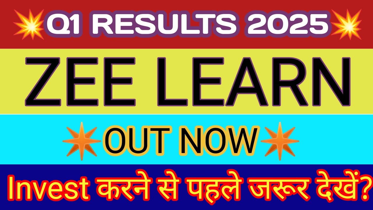 Zee Learn Q1 Results 2024 🔴 Zee Learn Results 🔴 Zee Learn Latest News 🔴 ...