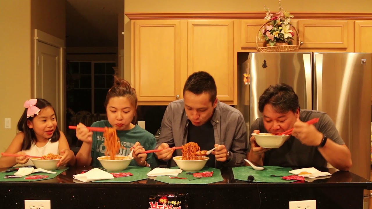 Spicy Noodle Challenge - Dang Family - YouTube