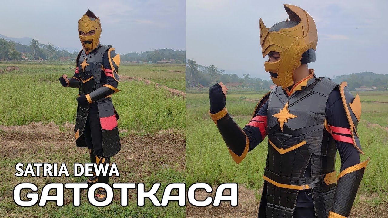 Cosplay Satria Dewa Gatotkaca dari kardus bekas !!! - YouTube