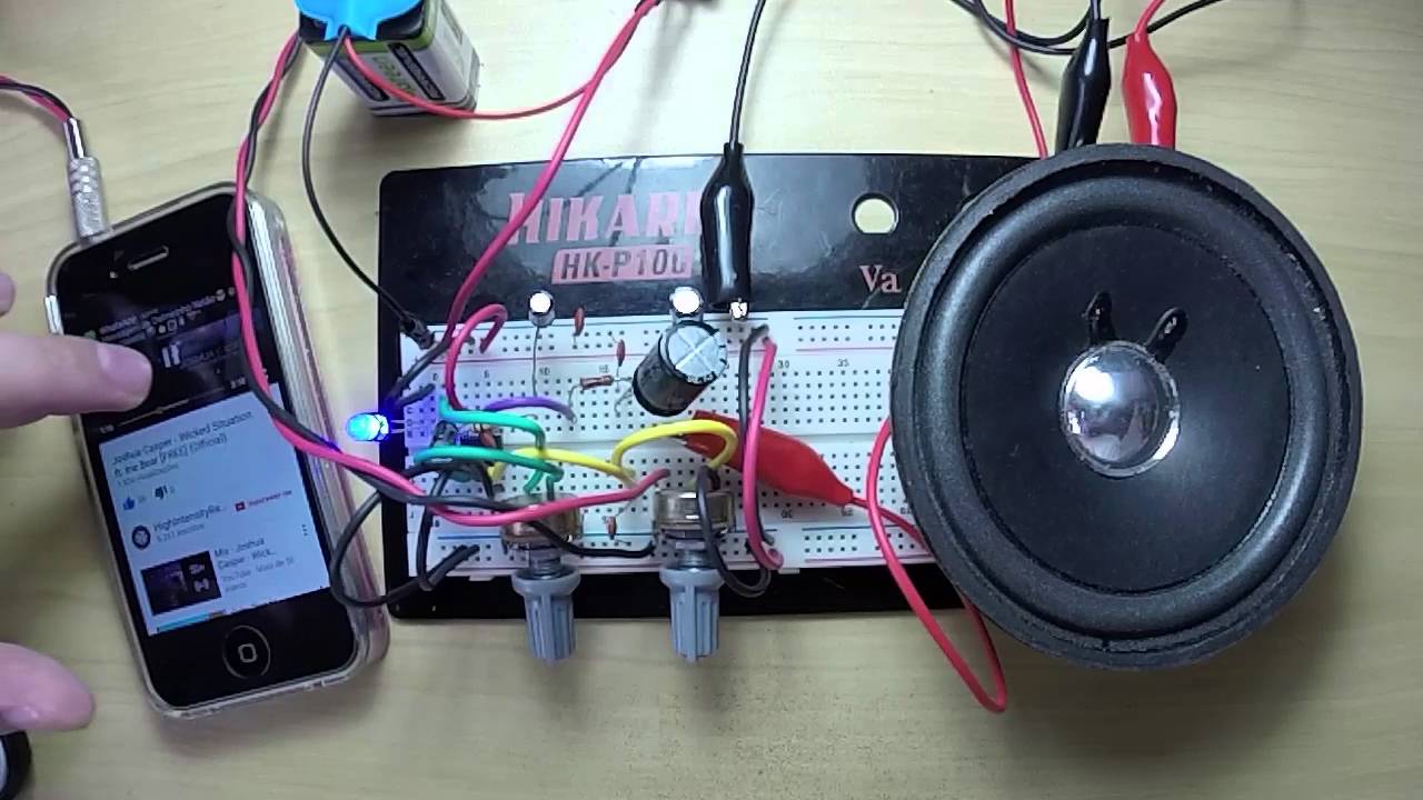 Preview: LM386 Circuit w/ Volume, Gain, Power LED - YouTube