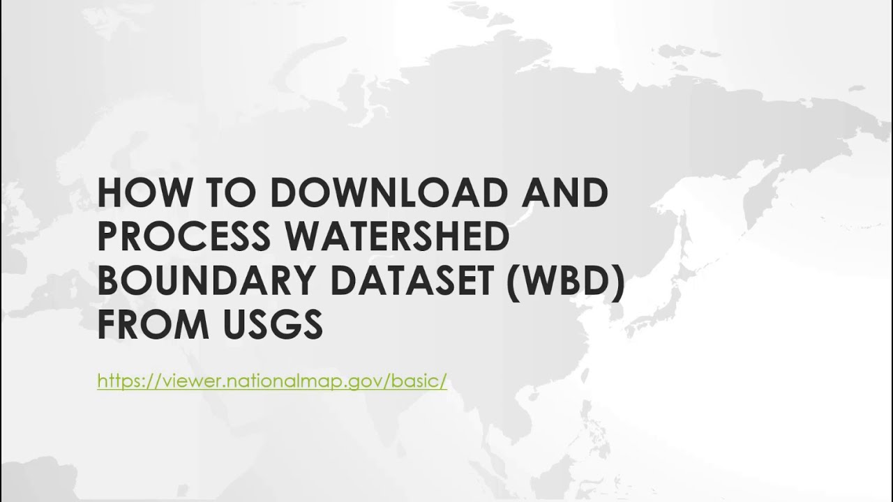 Download and process watershed Boundary Dataset from USGS - YouTube