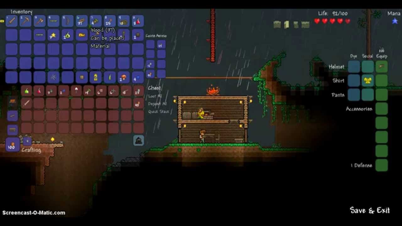Terraria #2 Rain Rain go away, Drifter solo series - YouTube