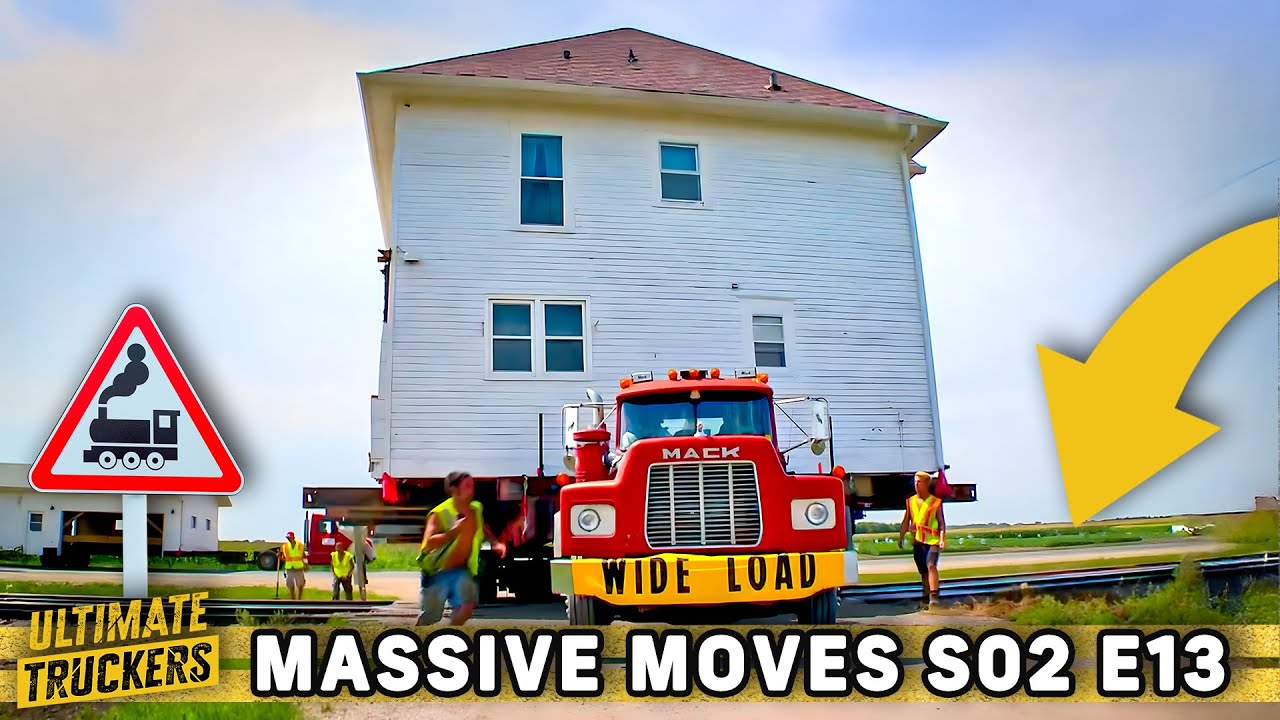 House Movers Get STUCK On Tracks With a Train Minutes Away! | Massive ...