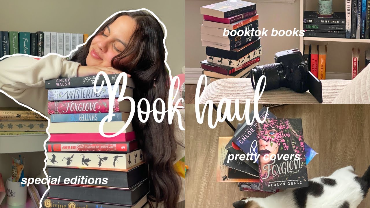huge book haul 🤍 booktok books, special editions, 30+ books - YouTube