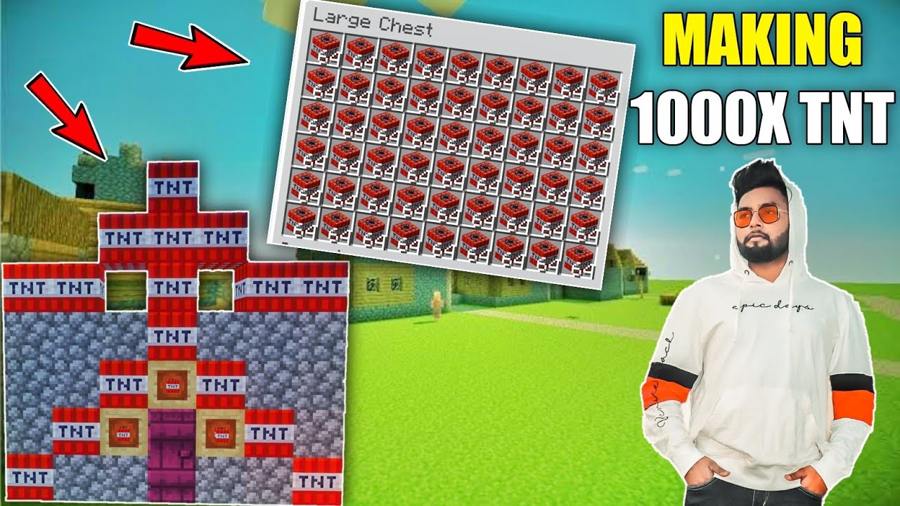 MAKING 1000+ TNT'S FOR NETHER EXPLOSION IN MINECRAFT SURVIVAL || BB IS ...