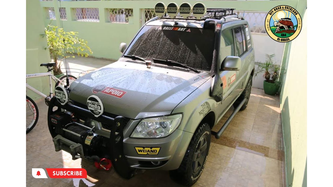 PAJERO TR4 ACOMPANHANDO TOYOTA SW4 NA TRILHA OFF-ROAD. MITSUBISHI, JIPE ...