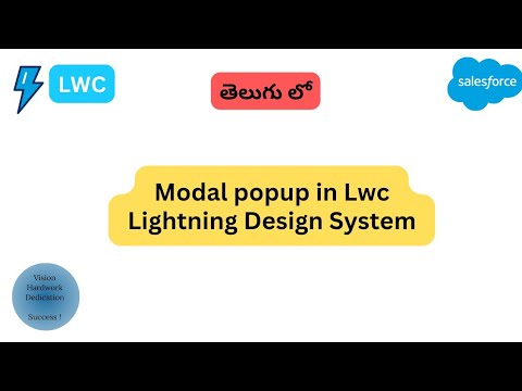 Modal Popup in LWC - Lightning Design System || Salesforce in Telugu ...