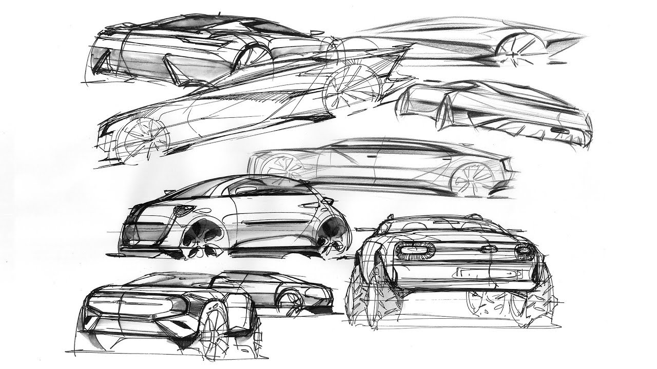 Car Sketches of Various Pen - YouTube