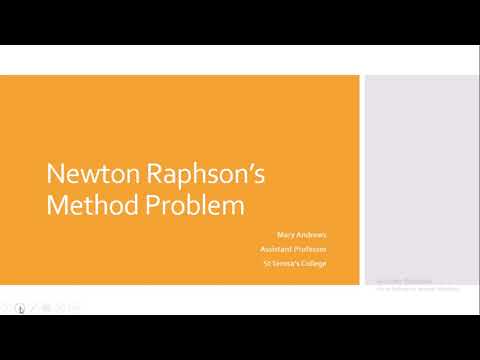 Newtons Raphson's Method: Problem - YouTube