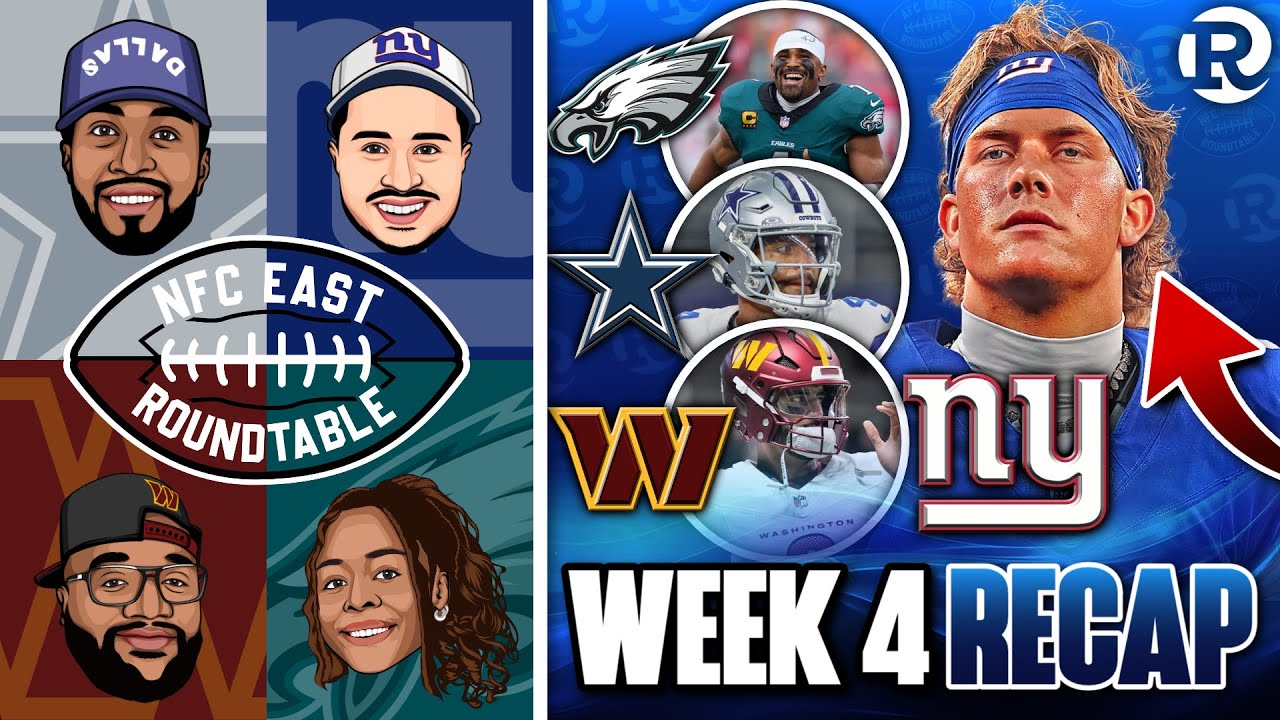 🏈 NFC East Week 4 RECAP | Eagles & Giants WIN, Cowboys TIE, Commanders ...