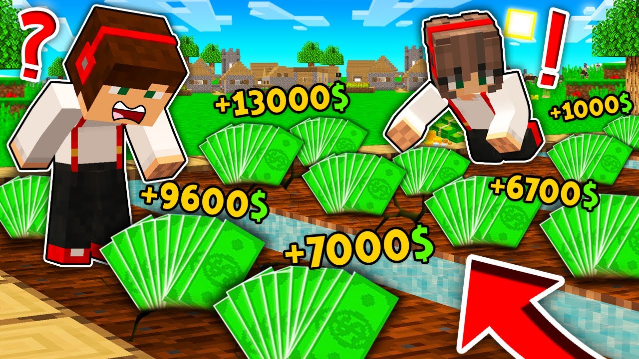 SADZIMY PIENIĄDZE NA POLU I ZOSTAJEMY BOGACI 🤑 W MINECRAFT?! GPLAY ...