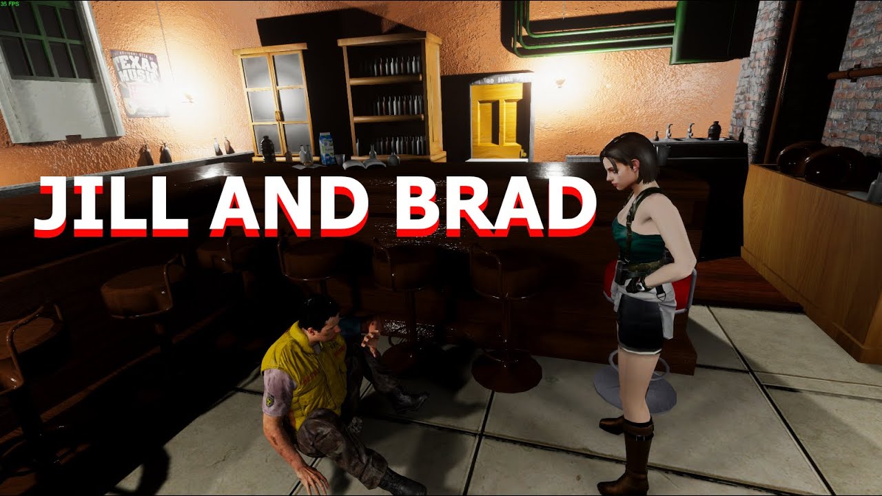 Resident Evil 3 Fan Remake - Jill Meets Brad at Bar - YouTube