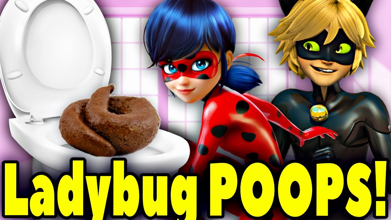 Miraculous Ladybug and Cat Noir POOP in the TOILET. Miraculous Pooping ...