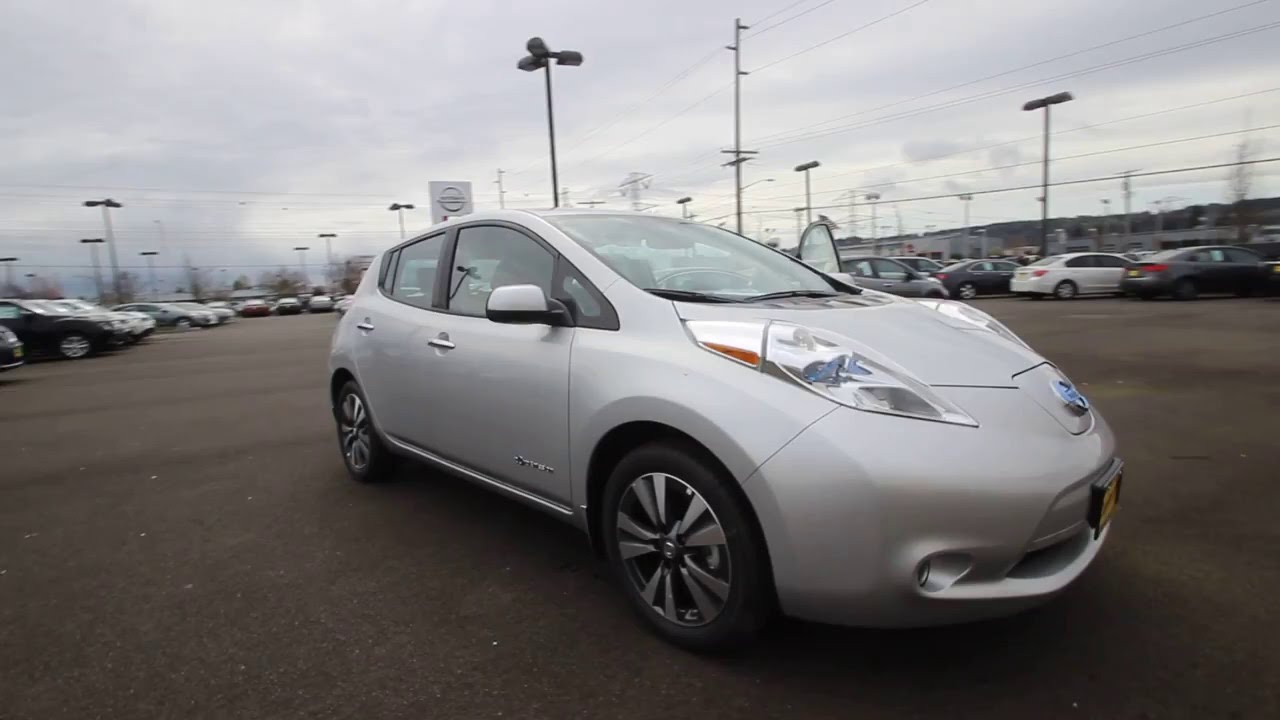 2016 Nissan Leaf SL | Brilliant Silver | GC302901 | Kent | Tacoma - YouTube