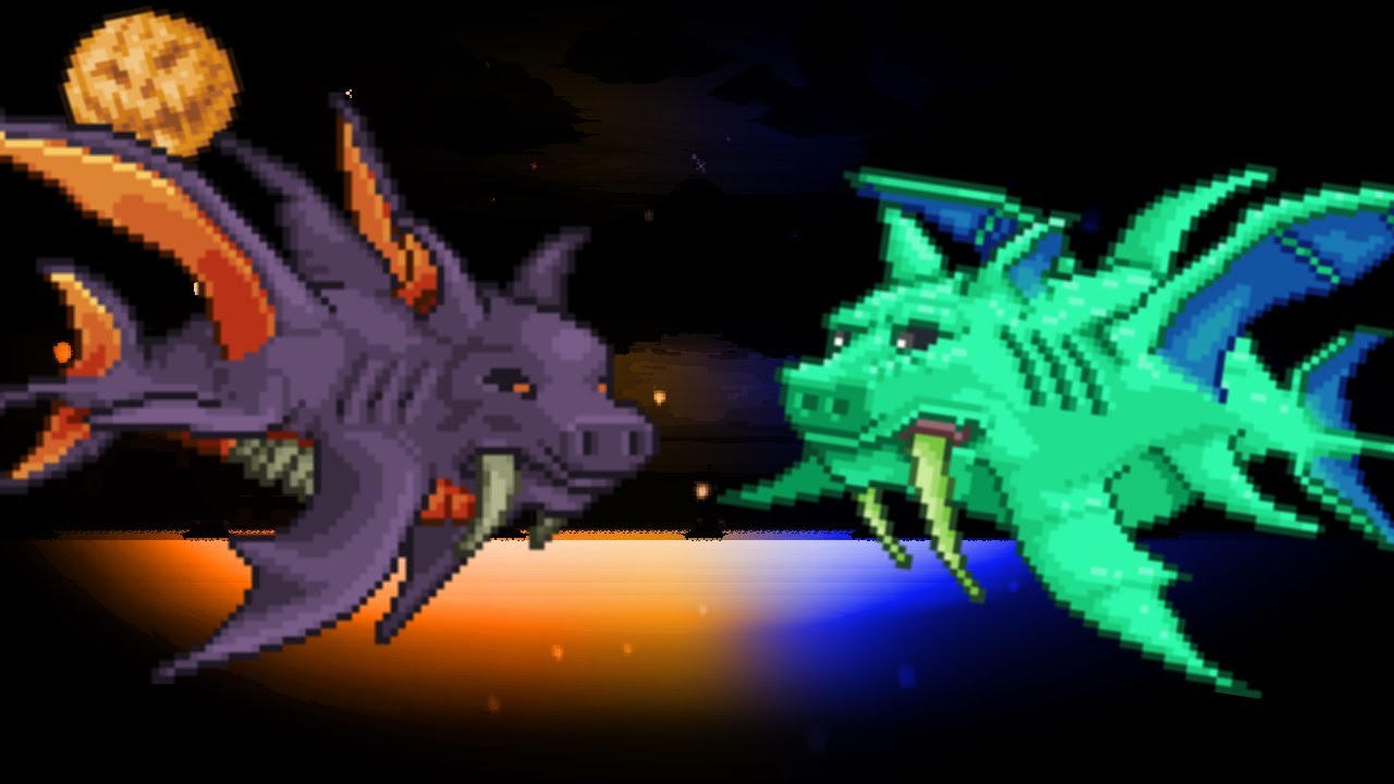 Terraria Spook Fishron Vs Duke Fishron - YouTube