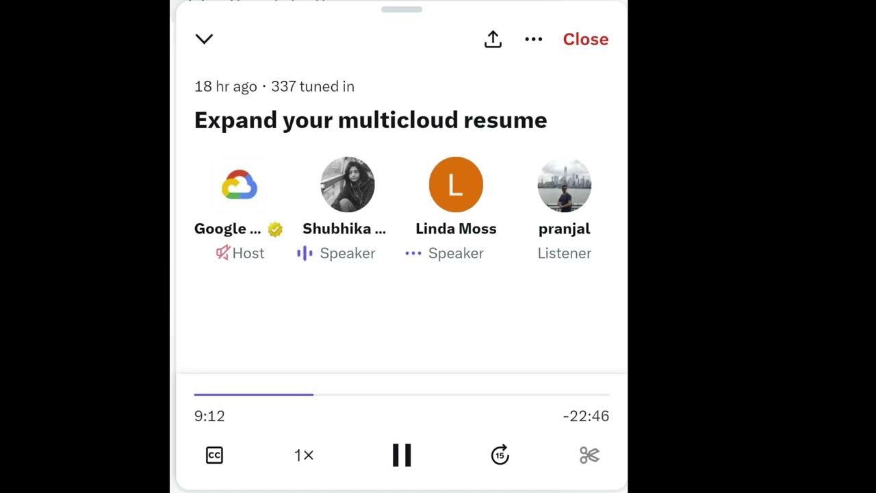 Expand your Multicloud resume TwitterSpace by @googlecloud # ...