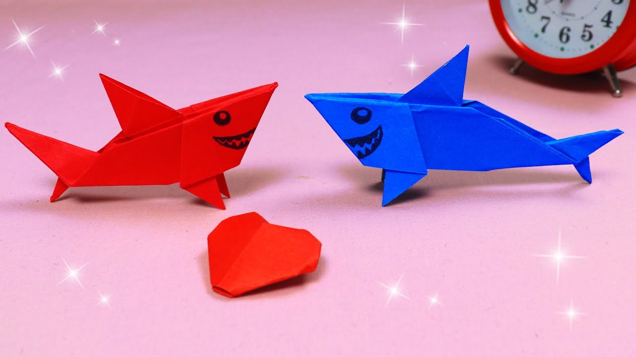 How To Make Paper Shark / Origami Paper Shark / Paper DIY Craft - YouTube
