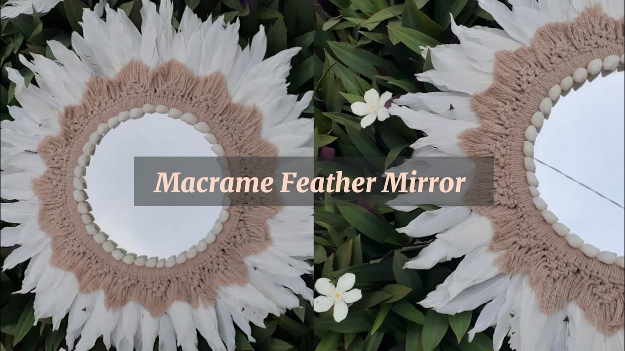 DIY FEATHER MIRROR | Cara membuat cermin hias - YouTube