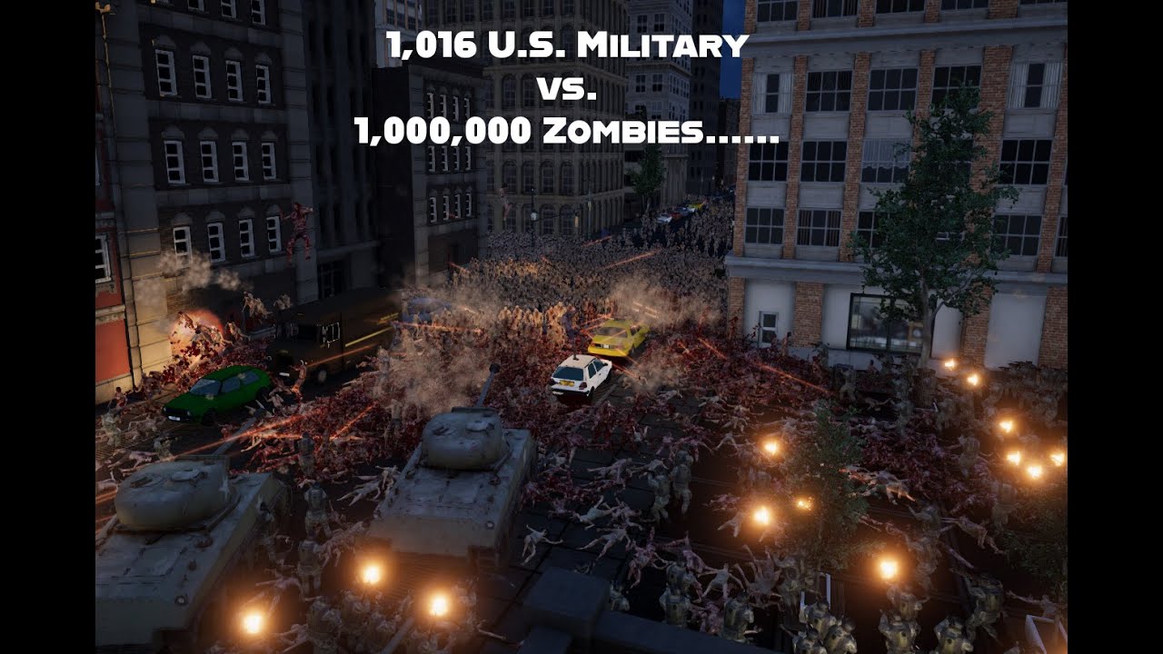 1,016 U S Military vs 1 MILLION Zombies! - YouTube