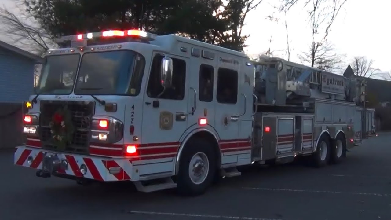 Lynbrook Fire Department engine 422, engine 423, & tower ladder 427 12 ...