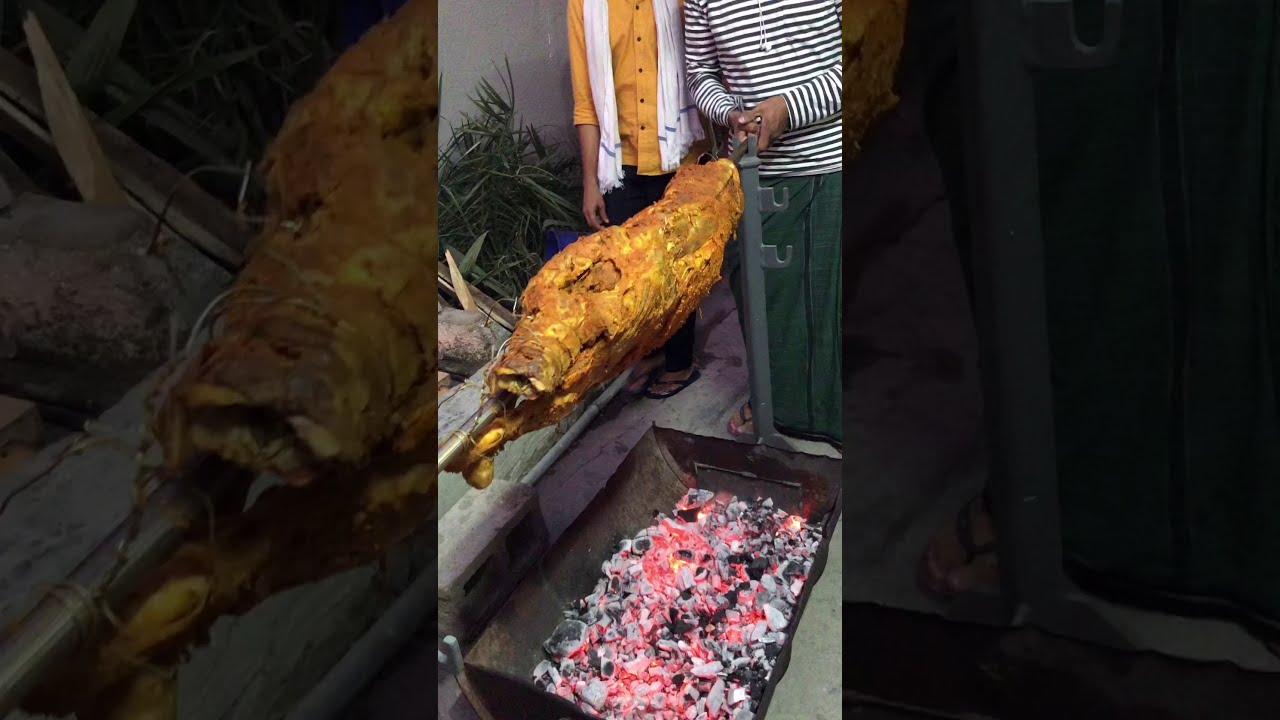 mutton barbecue | FULL GOAT BARBEQUE | Goat Grilled Recipe | mutton ...
