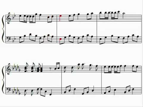 servant of evil notes to piano - YouTube