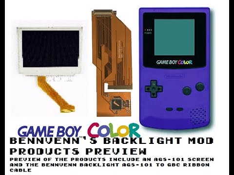 Game Boy Color - BennVenn's Backlight Mod Products Sneak Peek - YouTube
