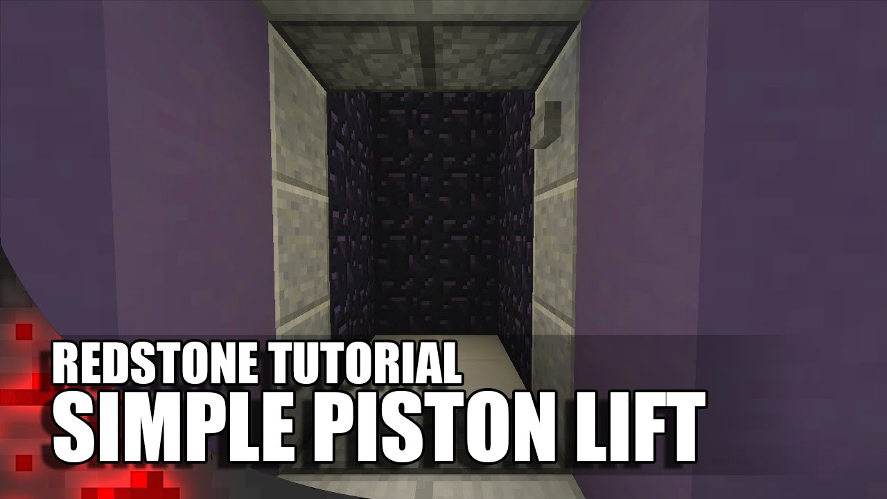 Minecraft: Simple Piston Lift (Tiny Elevator) - YouTube