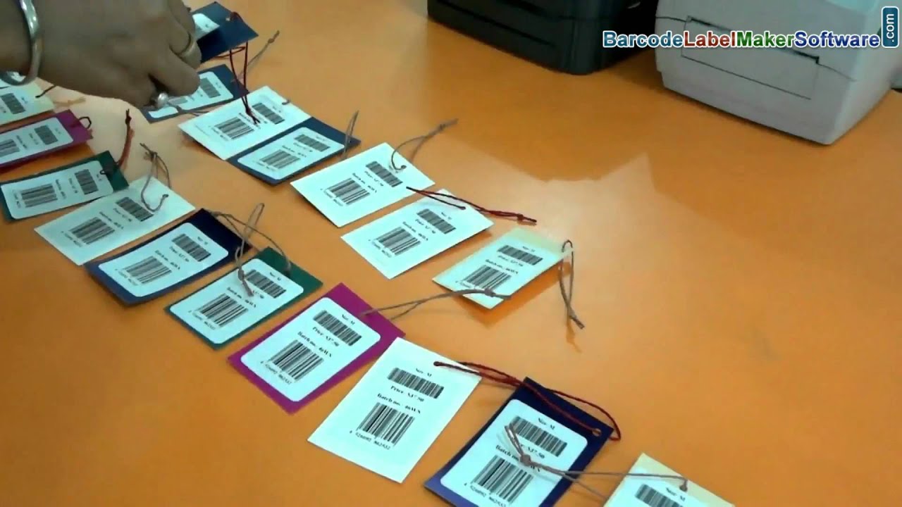 Create and print multiple barcode stickers - YouTube