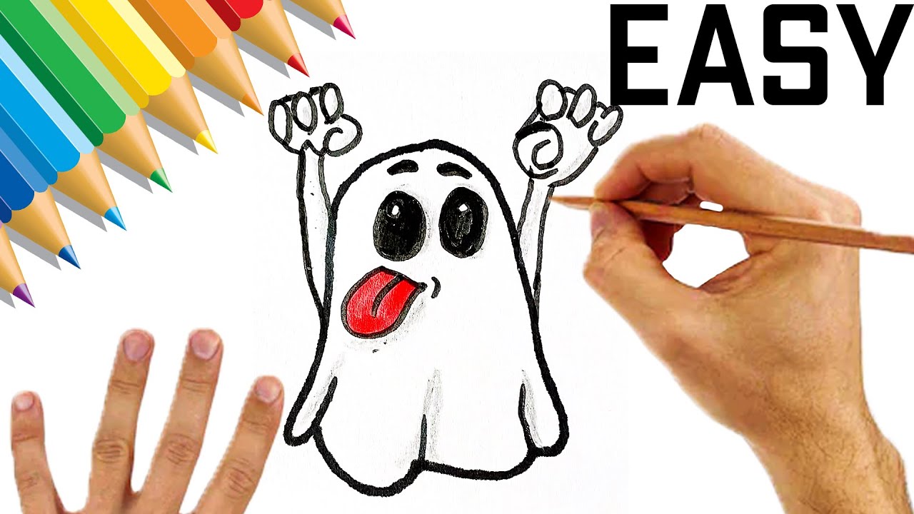 How to draw Casper easy - Tutorial - YouTube