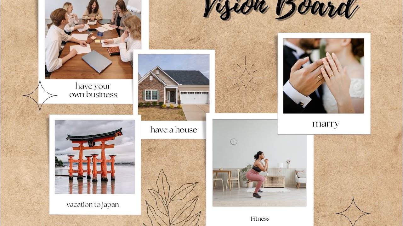 How to create a SIMPLE VISION BOARD using Microsoft Word. Easy tutorial ...