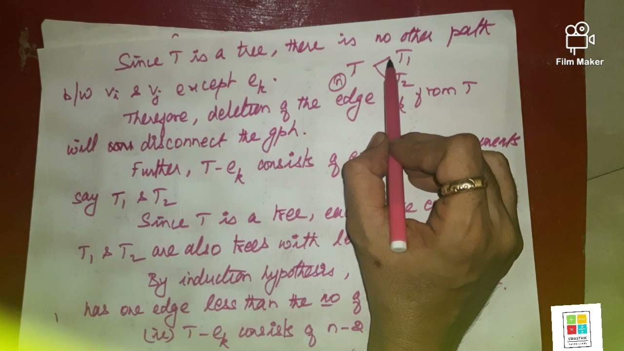 Graph Theory 30 - A tree with n vertices has exactly n-1 edges - YouTube