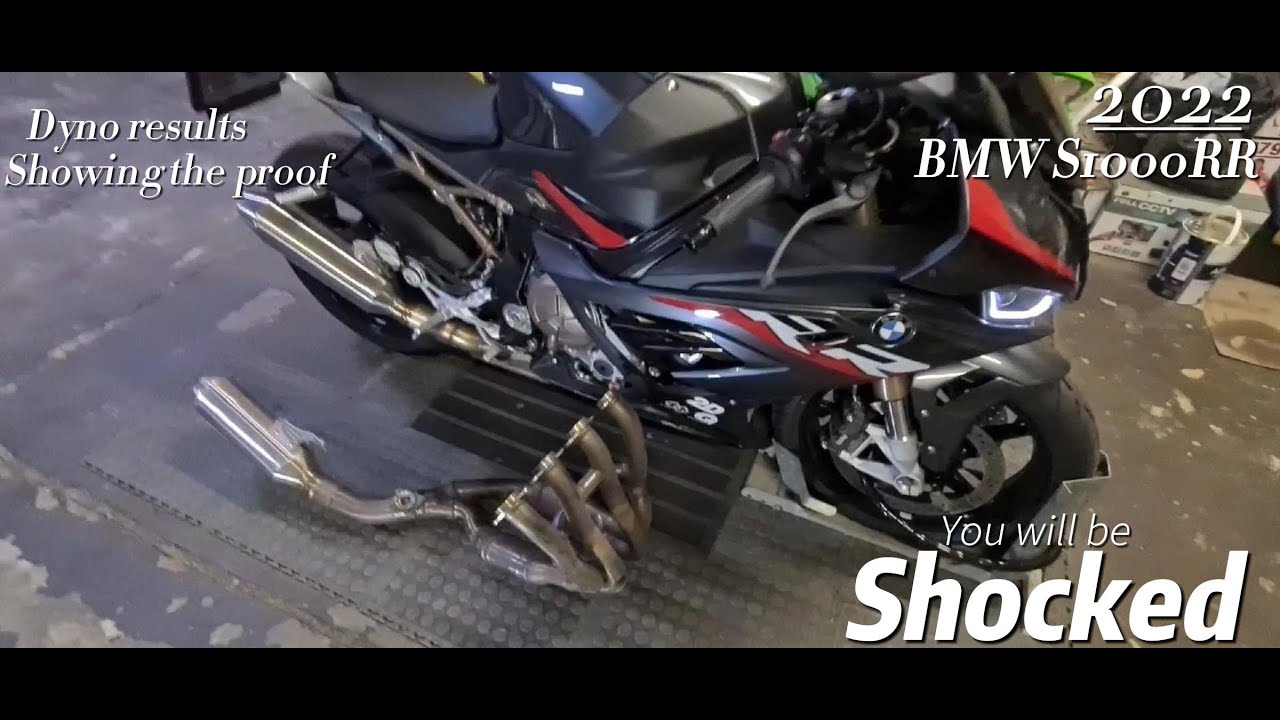 2022 BMW S1000RR Exhaust modification and dyno results - YouTube