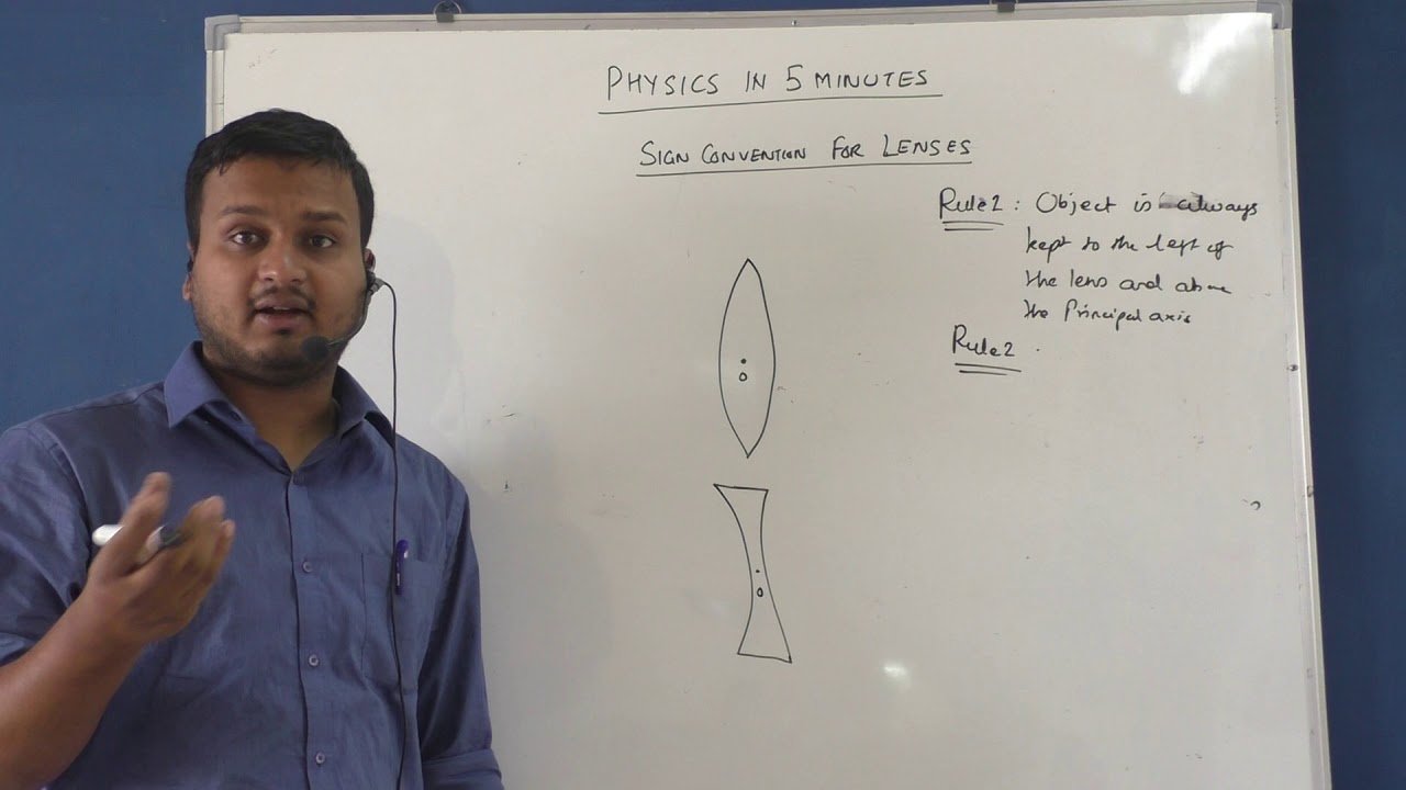 "SIGN CONVENTION FOR LENSES" in ray optics (simple trick) - YouTube