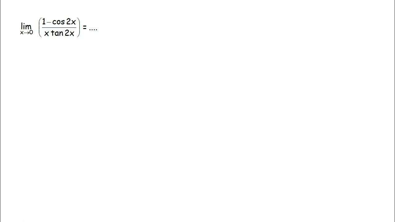Limit X Mendekati 0 1 Cos 2x x Tan 2x YouTube limit-x-mendekati-0-1-cos-2x-x-tan-2x-youtube