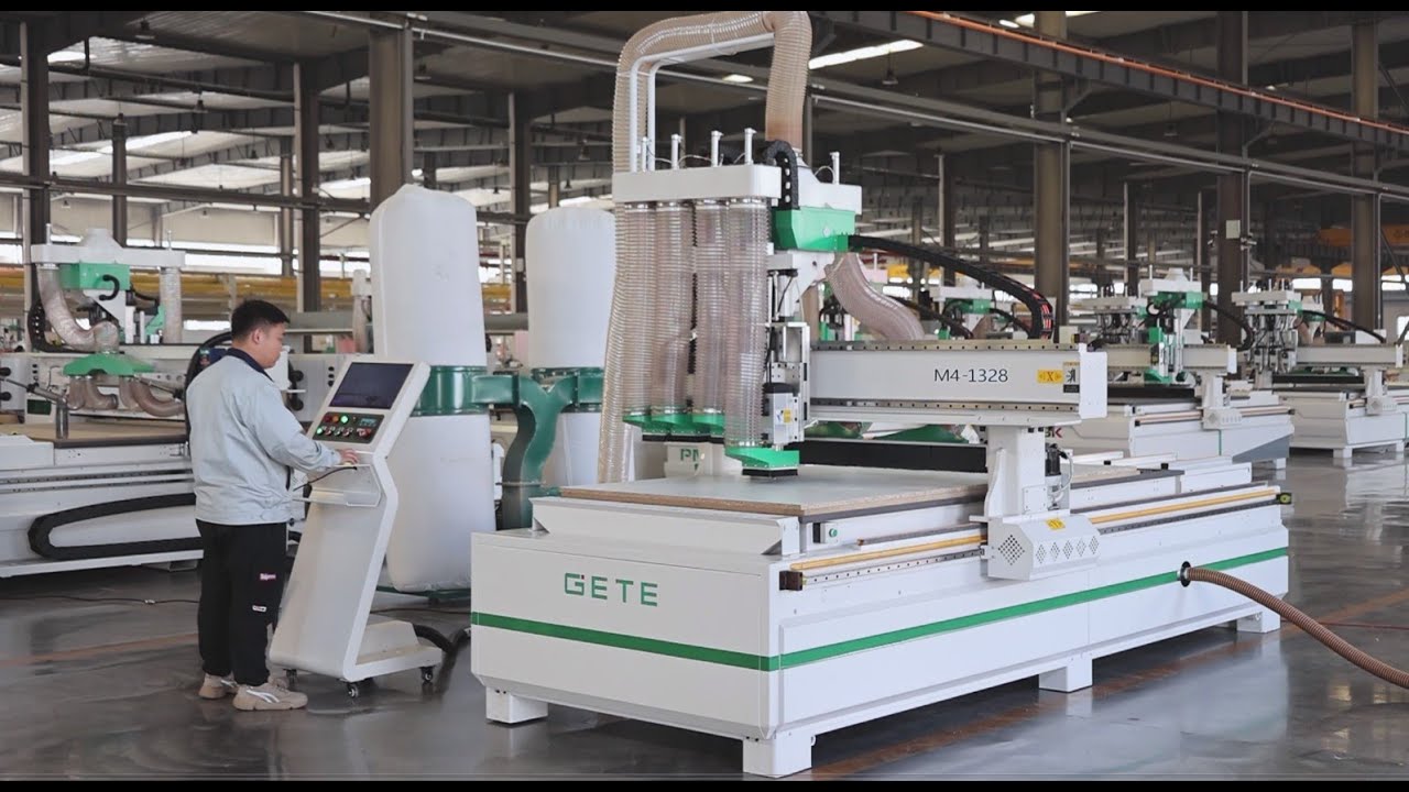 M4-1325 Four-spindle Nesting machine - YouTube