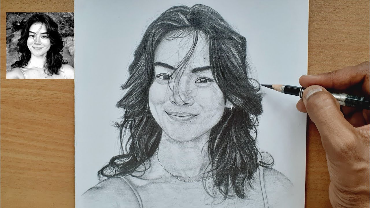 Drawing portrait of keiani mabe in graphite pencil ? - YouTube