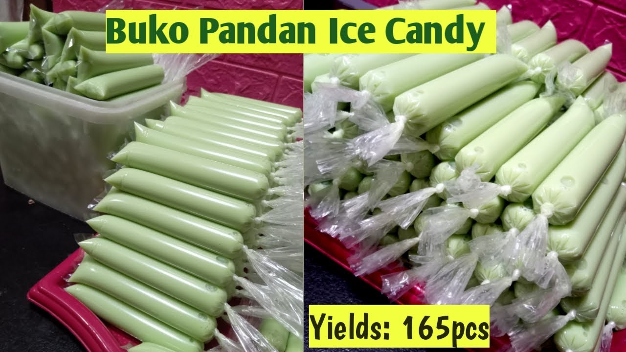 Buko Pandan Ice Candy Using Injoy Milkshake ll Pangnegosyo with costing ...