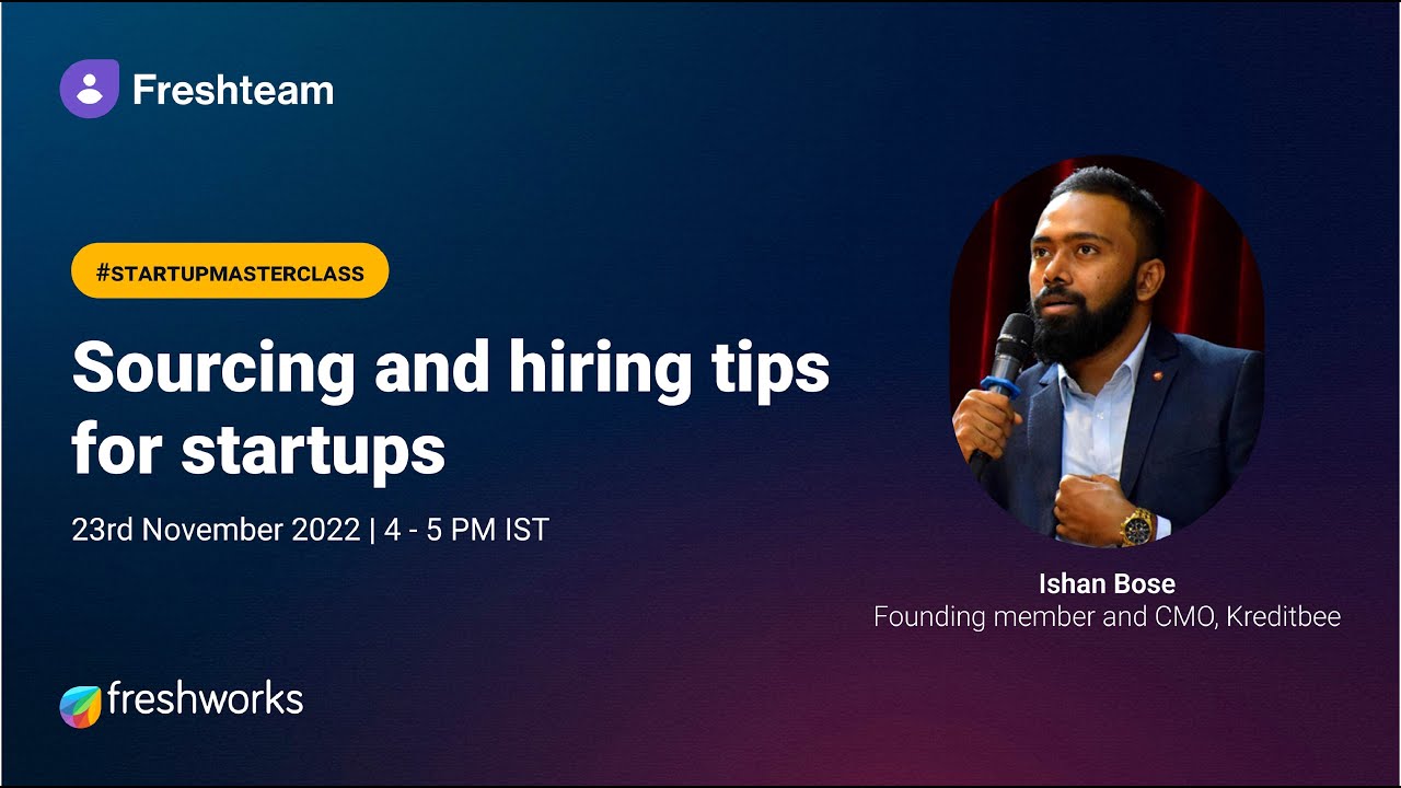 Sourcing and Hiring Tips for Startups | Freshteam Masterclass - YouTube